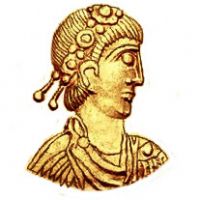 Pièce Romans Portraits of the Emperors Emperors by metal Gold Anthemius